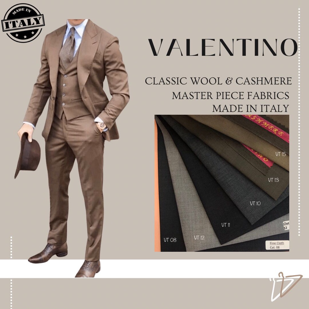 Jual [VT] BAHAN KAIN JAS VALENTINO / BAHAN KAIN JAS HITAM HALUS ...