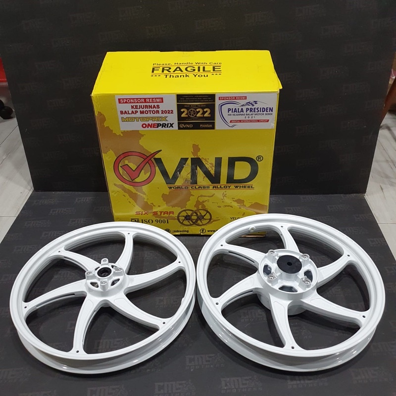 Jual Velg Velek Racing VND Six Star Ring 17 Kawasaki Ninja R Putih ...