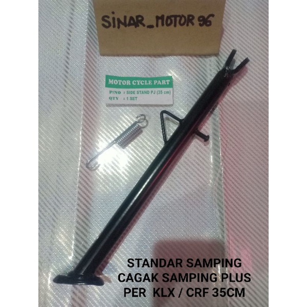 Jual STANDAR SAMPING CAGAK SAMPING HITAM PLUS PER KLX 150 DTRACKER CRF 150 HITAM PANJANG 35CM ...