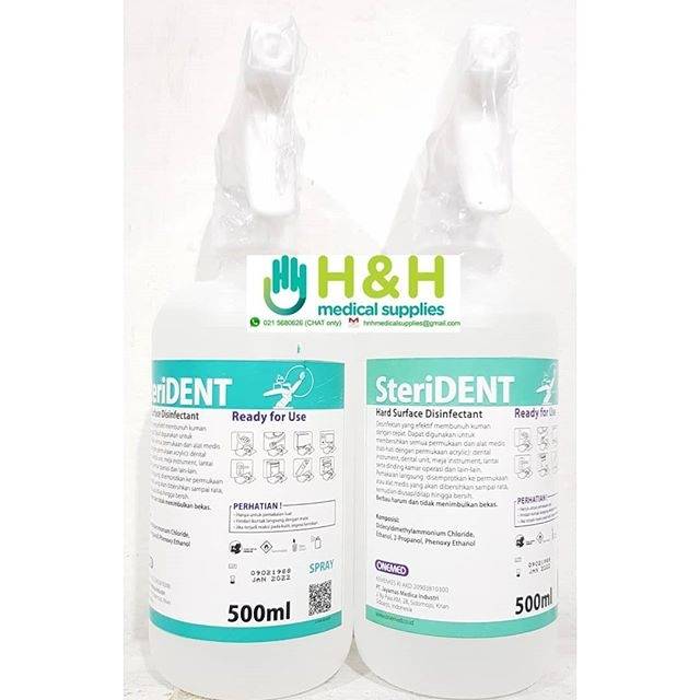 Jual STERIDENT SPRAY 500ML / Cairan Desinfektan / Desinfektan | Shopee ...