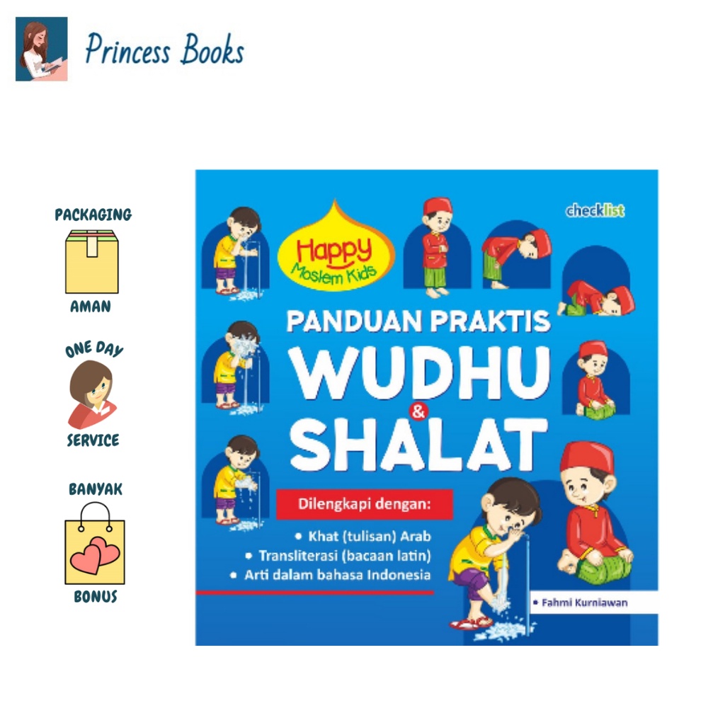 Jual BUKU PANDUAN PRAKTIS WUDHU & SHALAT: HAPPY MOSLEM KIDS | Checklist ...