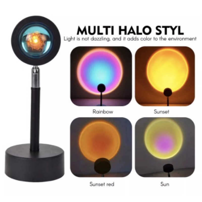 Jual Lampu Sunset Proyektor Original Lamp LED Tiktok Tik Tok Matahari ...