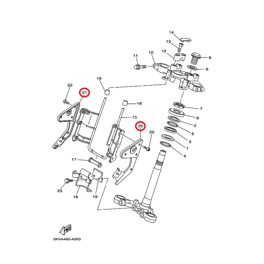 Jual Breket Bracket Kupingan Lampu Kanan Kiri Yamaha Rx King Orisinil ...