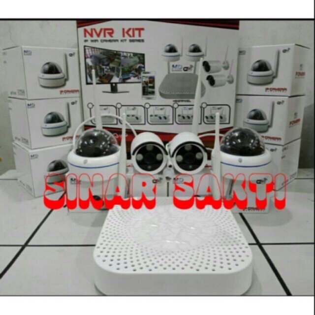 Jual PAKET CAMERA CCTV Wireless IP 4CH 3MP FULL HD/NVR KIT tanpa Kabel ...