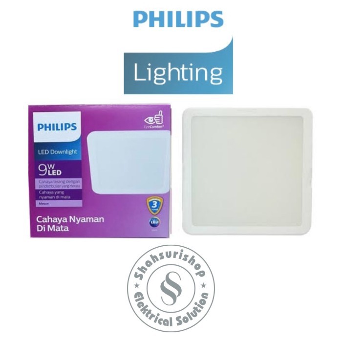 Jual PHILIP LED MESON SQ SQUARE KOTAK 9W 9 W WATT 105 MM | Shopee Indonesia