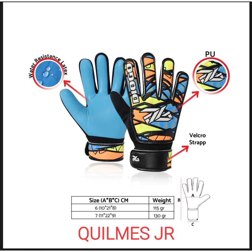 Jual Sarung Tangan Kiper Glove Anak Quilmes JR DIEGO Original | Shopee ...