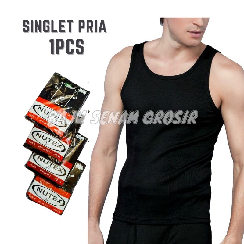 Jual Singlet Pria Hitam Kutang Kaos Dalam Cowok SSPD005 | Shopee Indonesia