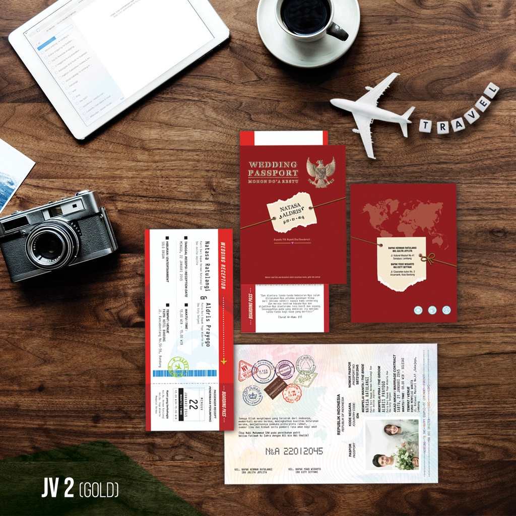 Jual Undangan Pernikahan Kekinian Model Wedding Passport Terbaru Unik ...