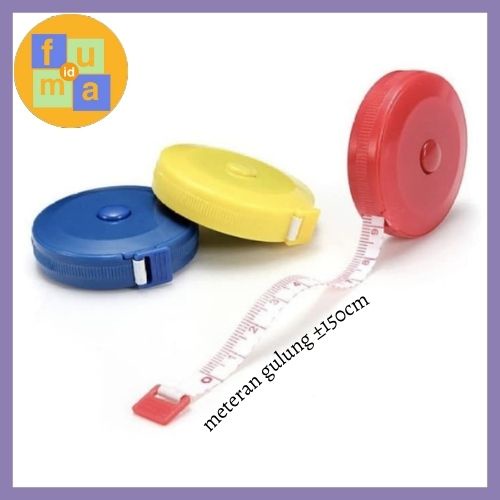 Jual Meteran Putar 150 cm Mini Pengukur Lingkar Perut Tukang Jahit ...