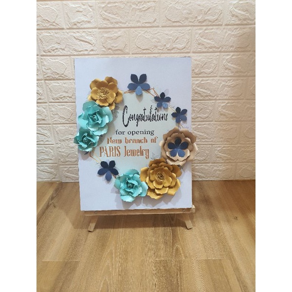 Jual Karangan Papan Bunga Kertas / Papan Bunga 30x40 / Papan Bunga ...