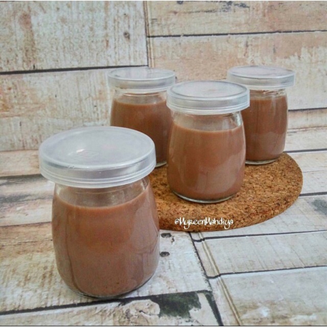 Jual GELAS PUDDING / GLASS PUDING WITH LID / BOTOL YOGURT / JAR AGAR ...