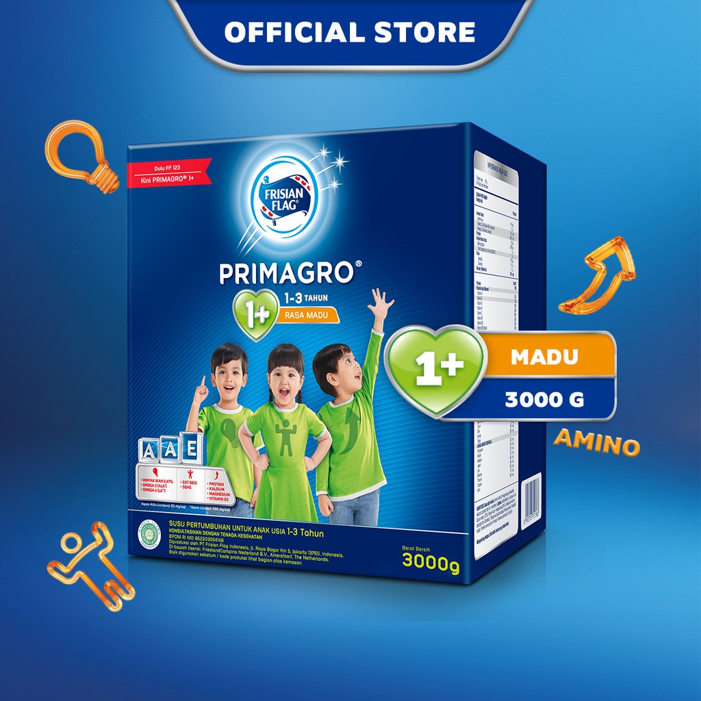 Jual Frisian Flag Primagro 1+ Susu Anak Madu 3kg | Shopee Indonesia