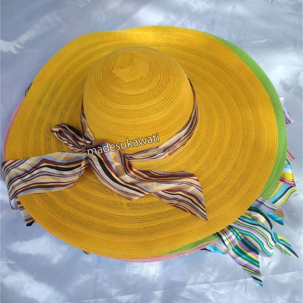 Jual topi santai pantai cewek bali adem diameter 50cm | Shopee Indonesia