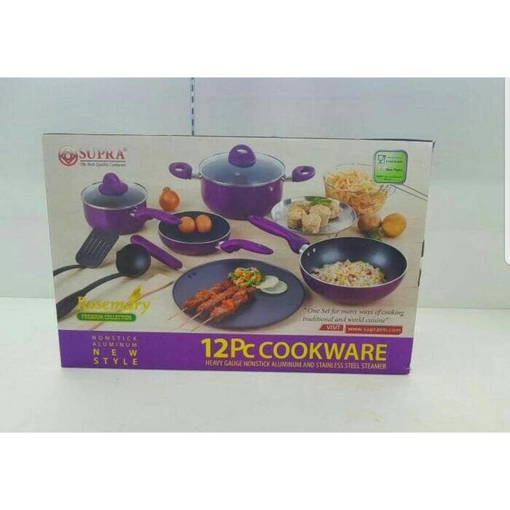 Jual Panci Set Supra 12 Pcs - Supra Rosemary Premium Cookware Set Supra ...