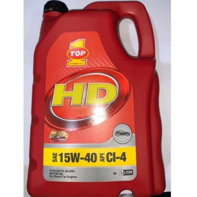 Jual Oli Top 1 HD CI-4 Synthetic Diesel 15W-40 5L Original | Shopee ...