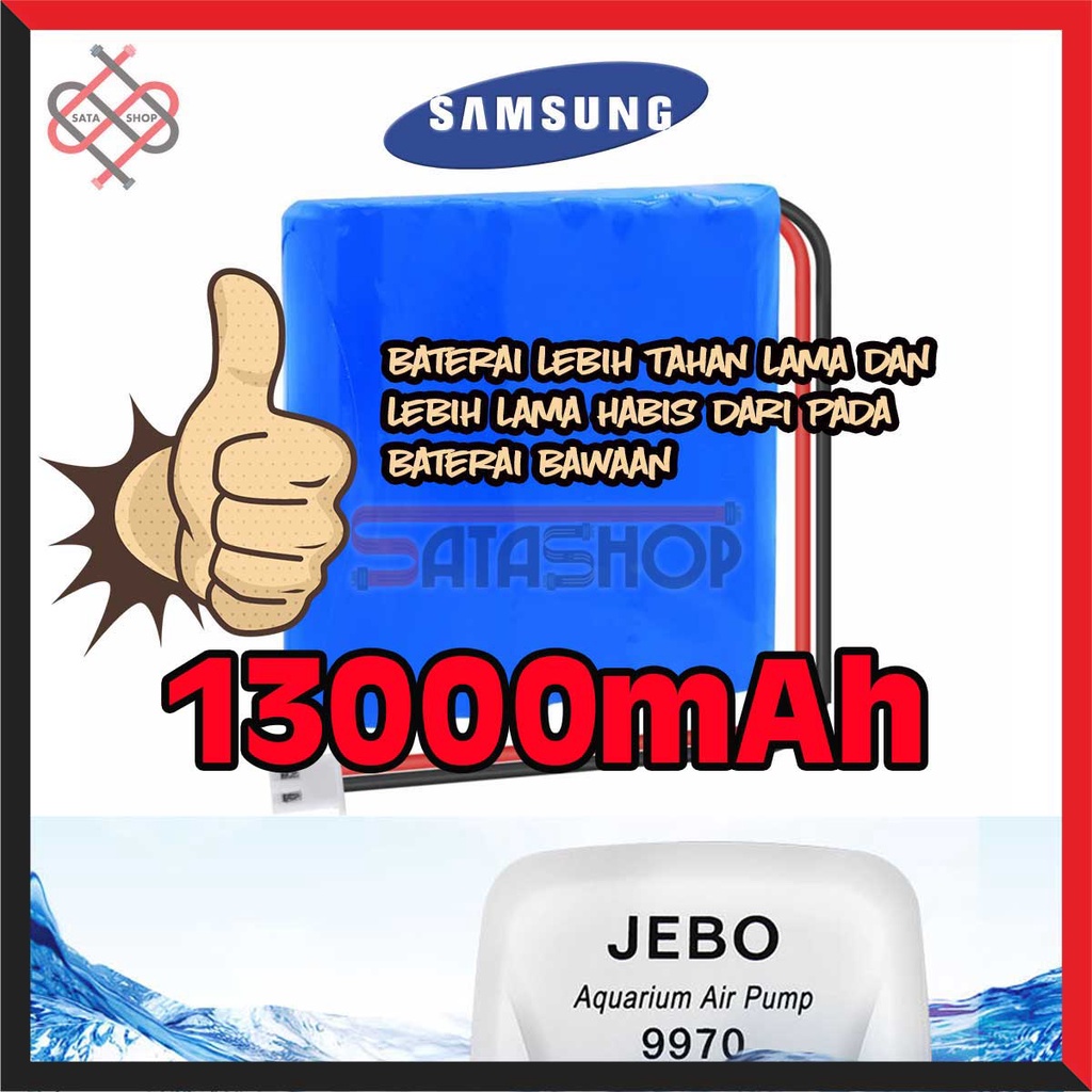 Jual Baterai Samsung 13000mAh / 8000mAh untuk Jebo 9970 Pompa Udara AC ...