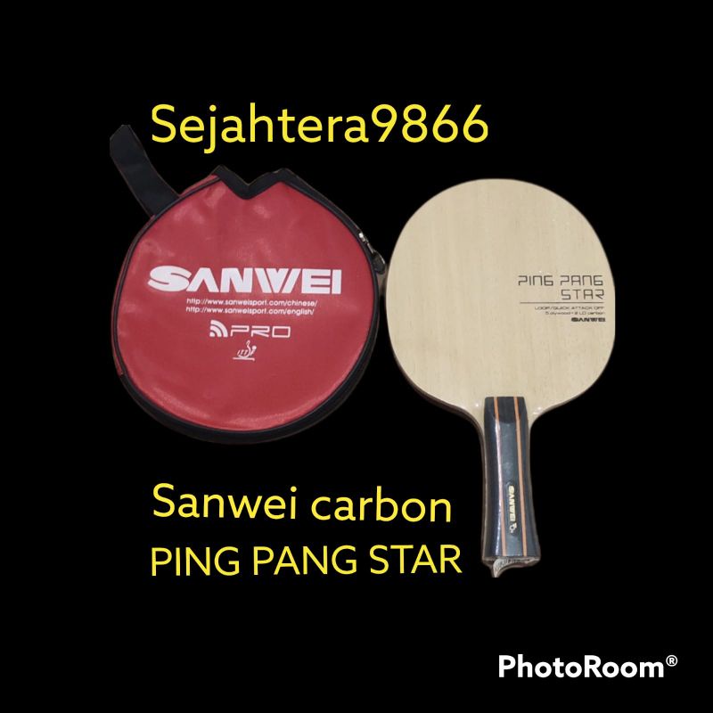 Jual kayu bet tenis meja carbon sanwei ping pang star | Shopee Indonesia