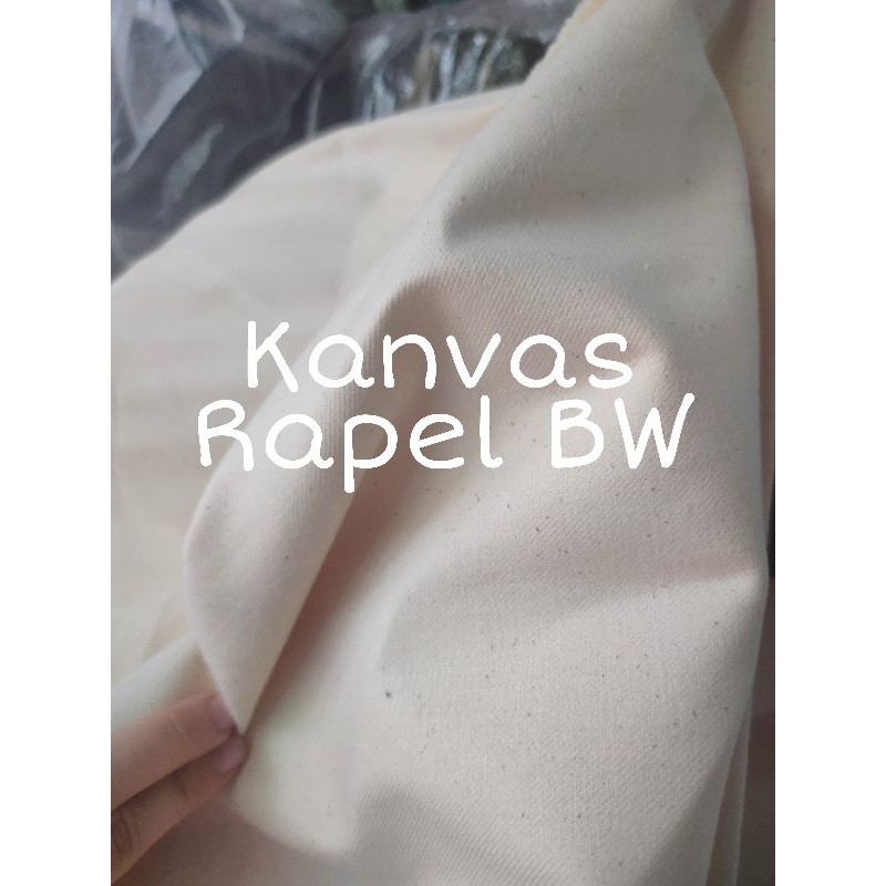 Jual bahan kain kanvas rapel tebal brokenwhite bw raphael yard gulungan ...