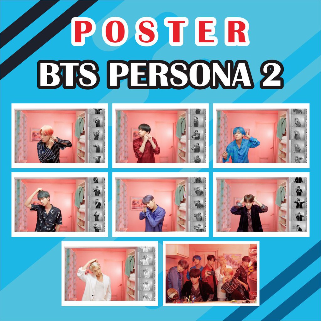 Jual Poster BTS PERSONA 2 - Jungkook V Jimin Jin Suga Rm Jhope | Shopee ...