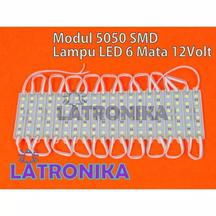 Jual Lampu LED Modul 5050 SMD Waterproof 6 Mata LED 12V 12 Volt | Shopee Indonesia