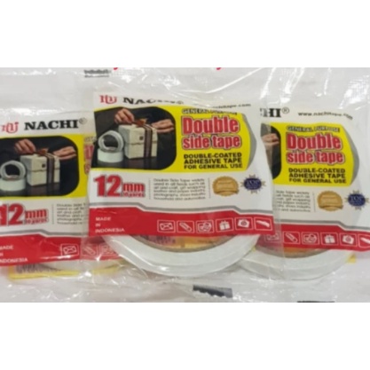 Jual Double Tape Perekat 2 Sisi Nachi 12mm x 10 Yard 1/2 Inch per pc | Shopee Indonesia