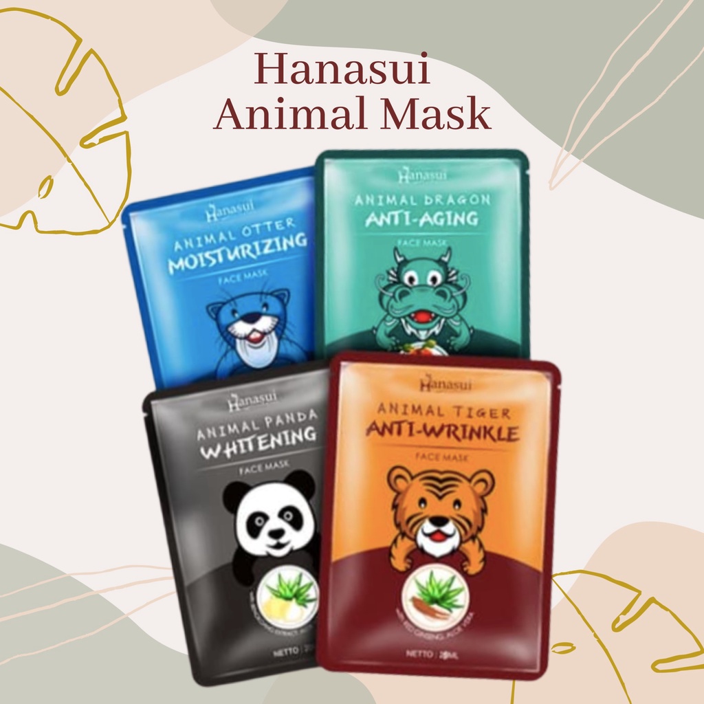 Jual Hanasui Animal Face Mask 25ML | Shopee Indonesia