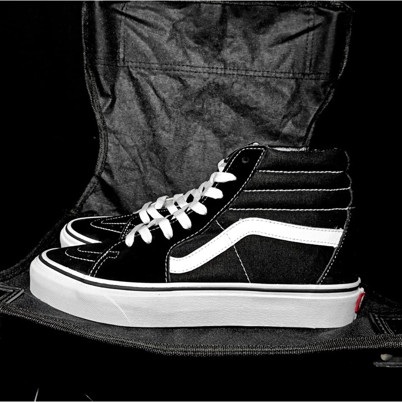Jual Vans Sk8 Hi Black White Bnib Original Resmi Pt Navya Shopee