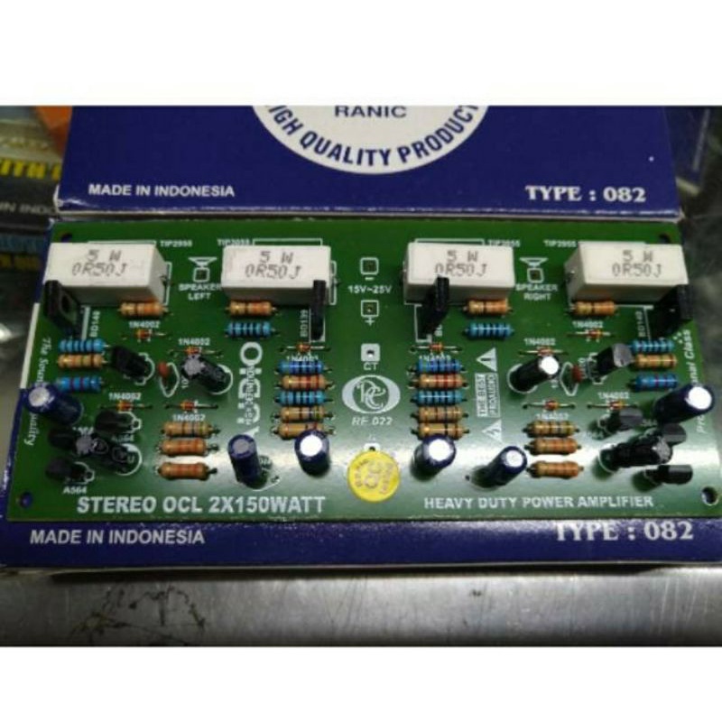 Jual kit modul driver power amplifier stereo 150 watt Ranic 082 ...
