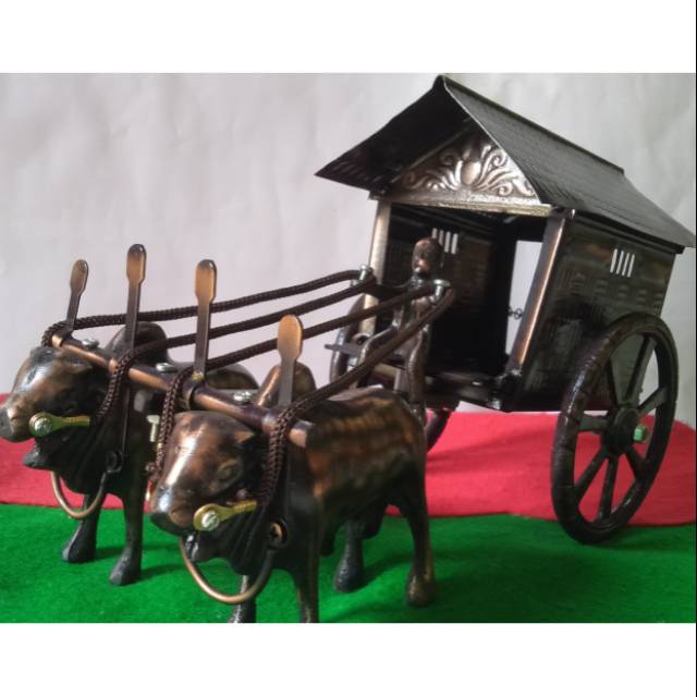 Jual Hiasan kamar rumah ruangan Miniatur Gerobak / Pedati / Kereta Sapi ...