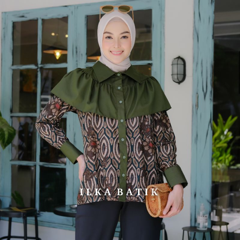 Jual ILKABATIK Faraa Blouse Batik Busui Batik Wanita Modern Cantik ...