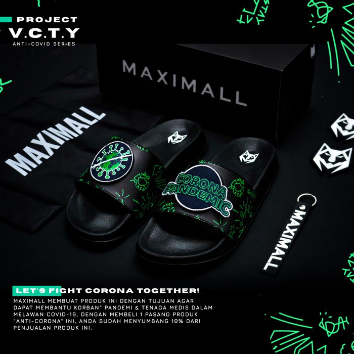 Jual Unik Sendal Pria Maximall Project V.C.T.Y "C" Green Series - 39 ...