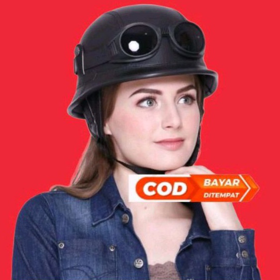 Jual HELM RETRO MILENIAL NAZI CRAZY HITAM/ HELM NAZI COKLAT/HELM RETRO ...