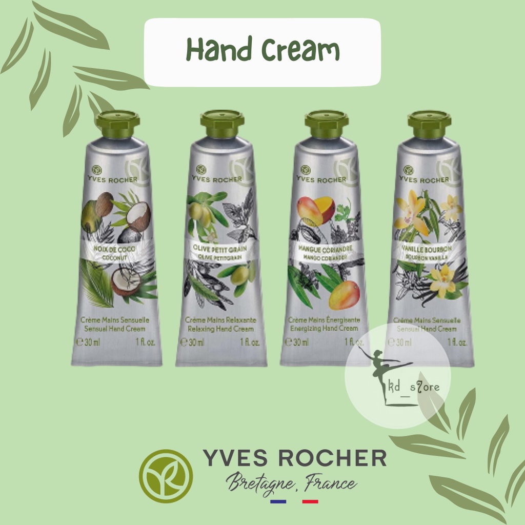 Jual Yves Rocher Hand Cream 30ml Vanilla/ Olive/ Mango | Shopee Indonesia