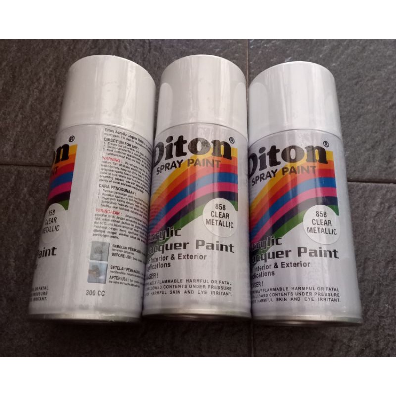 Jual 858 clear metallic diton 300ml cat semprot pylox pilok pylok | Shopee Indonesia
