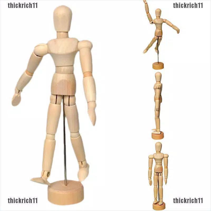 Jual mainan patung manekin kayu 14cm | Shopee Indonesia