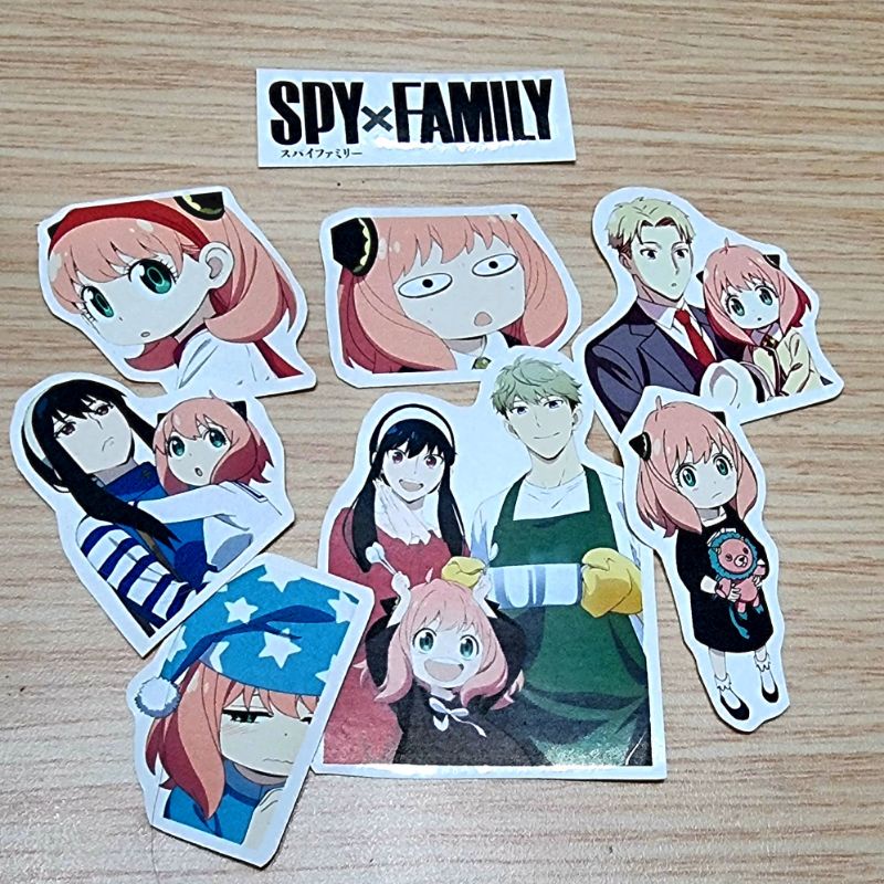 Jual 8 pcs Spy x Family Stickers Set Stiker Waterproof Anti Air Stiker ...