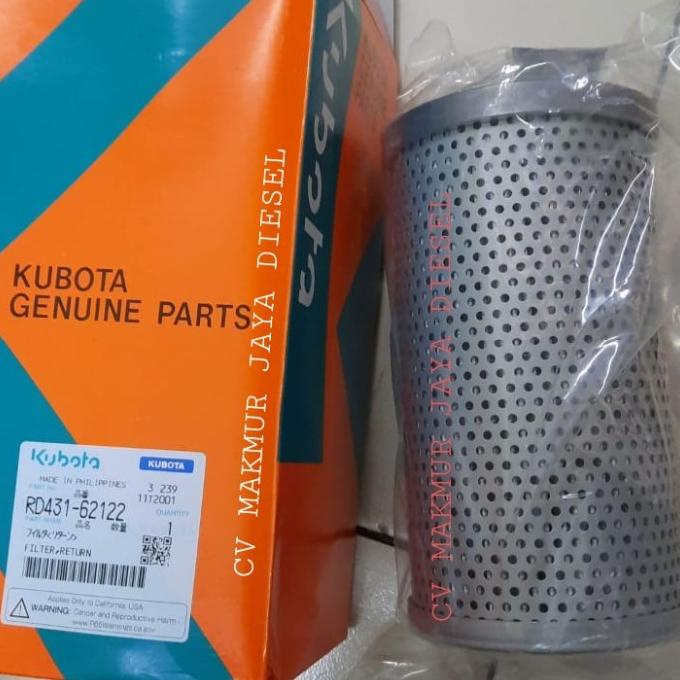 Jual FILTER HYDRAULIC RETURN U50 RD431-62122 KUBOTA GENUINE PARTS ...