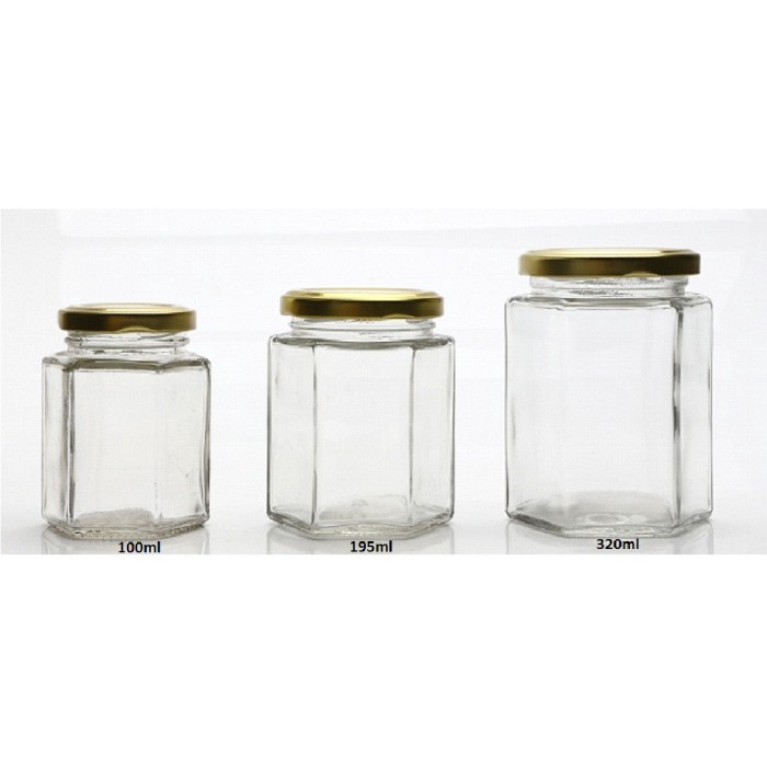 Jual F5Ffv Botol Toples Beling Jar 100Ml (Kaca) : Segienam (Hexagon ...