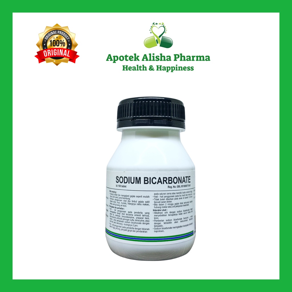 Jual Sodium Bicarbonat 500mg Pot isi 100 Tablet / Bicnat Obat Kembung ...