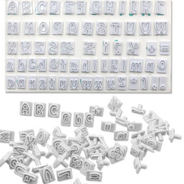 Jual Cetakan Fondant Alphabet ABC Huruf Besar & Kecil | Shopee Indonesia
