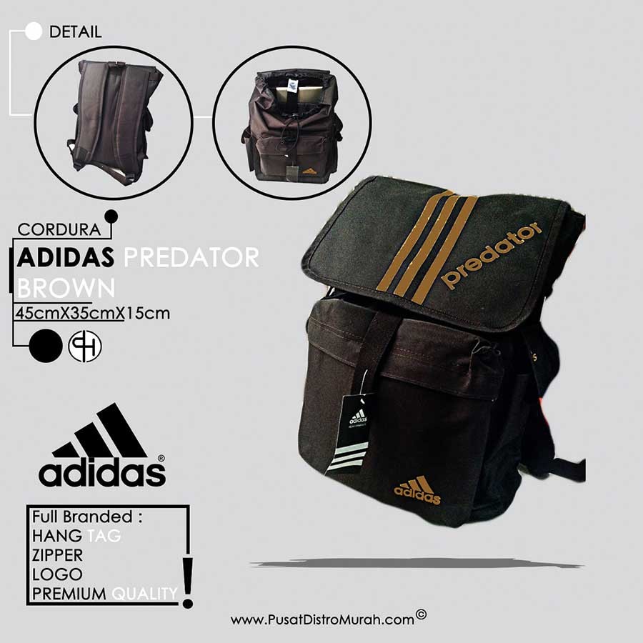 Jual Tas Backpack Ransel Distro Club Bola Adidas Predator Brown ...