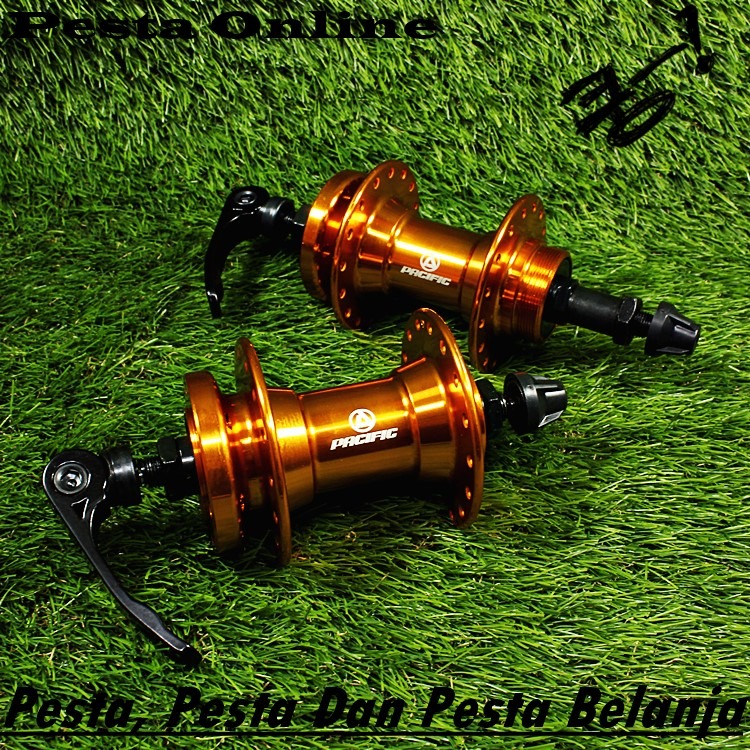 Jual Hub Freehub PACIFIC 32H Gold Disc Drat Sixbolts HUB Sepeda Bos ...