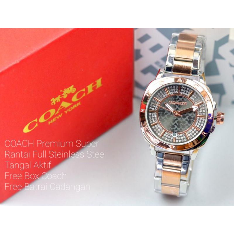 Jual COACH EST1941 - Jam Tangan Wanita Analog Rantai Steel Free Box ...