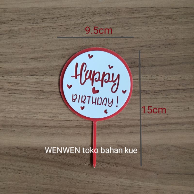 Jual Topper HBD Acrylic kombinasi | Shopee Indonesia