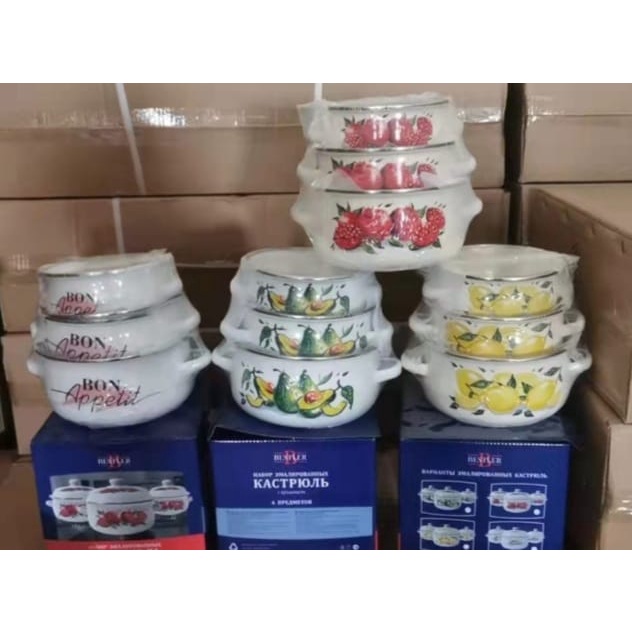 Jual [ PANCI SET BUNGA BUAH ] PANCI ENAMEL SET ISI 3 | Shopee Indonesia