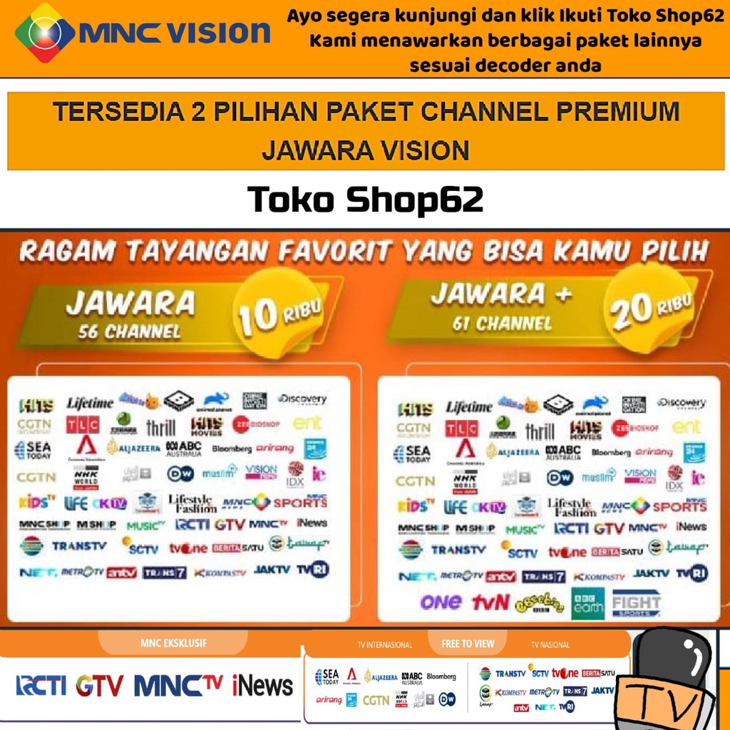 Jual Paket Jawara dan Jawara+ Decoder MNC Vision Trans Vision | Shopee Indonesia
