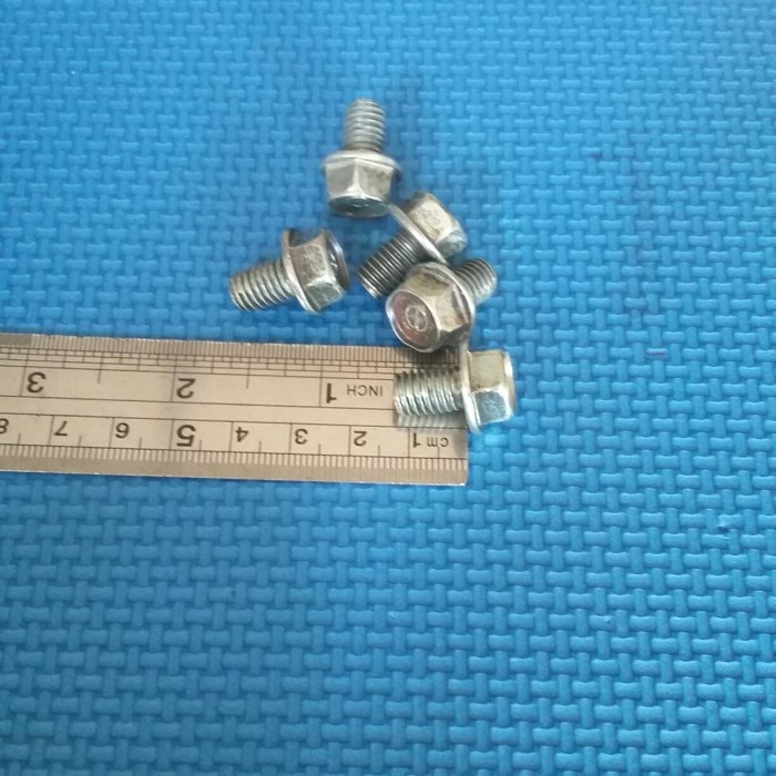 Jual Baut Topi/Baut Flange 12/8mmx1.2cm | Shopee Indonesia