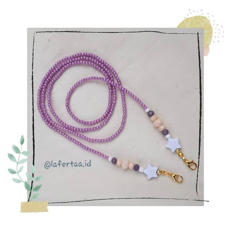 Jual TALI STRAP MASK MANIK GANTUNGAN MASKER (CUSTOM NAMA) | Shopee ...