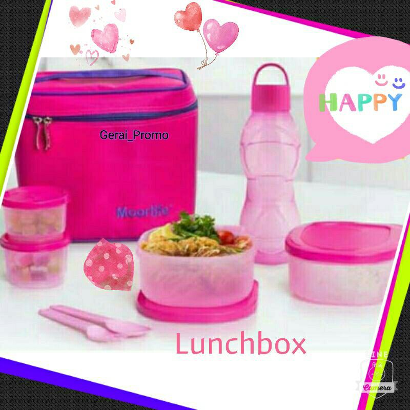 Jual wadah bekal/Kado/ lunch set Paket baru dilengkapi botol minum(set ...