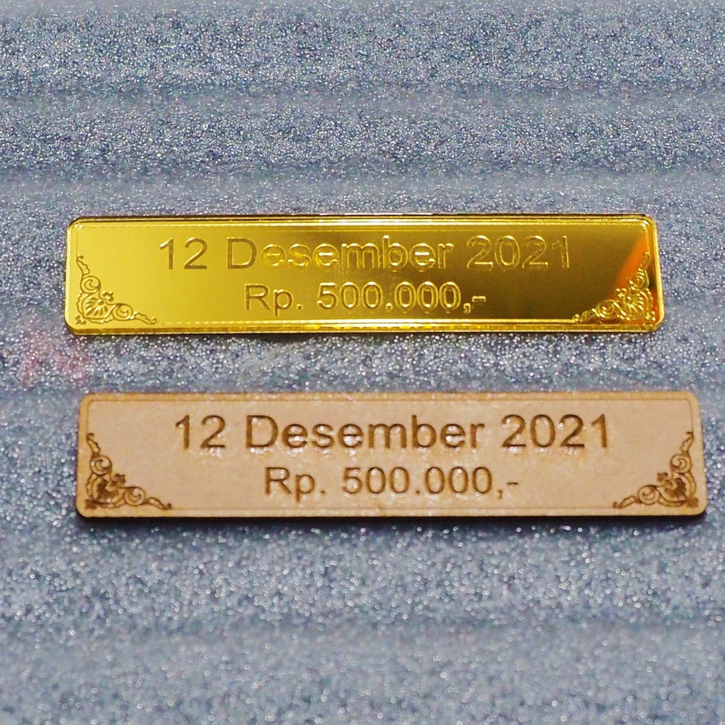 Jual Custom Grafir Tanggal dan Nominal kotak ukir Akrilik/MDF mahar ...